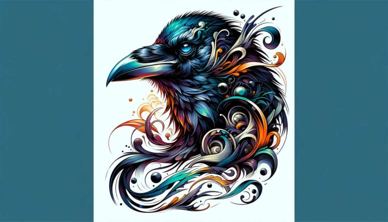 Rabe Tattoo - Bedeutung in der Mythologie und Vorlagen Ideen